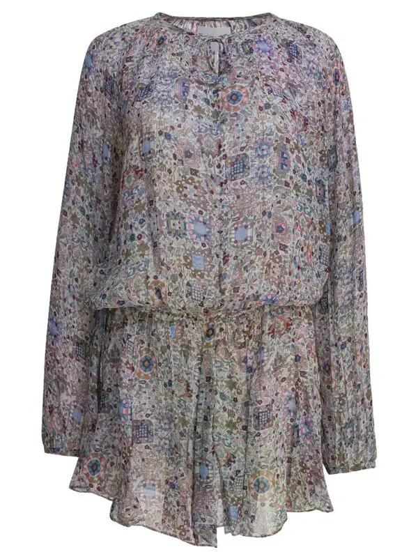 MARANT ETOILE Printed Mini Dress - Neutrals