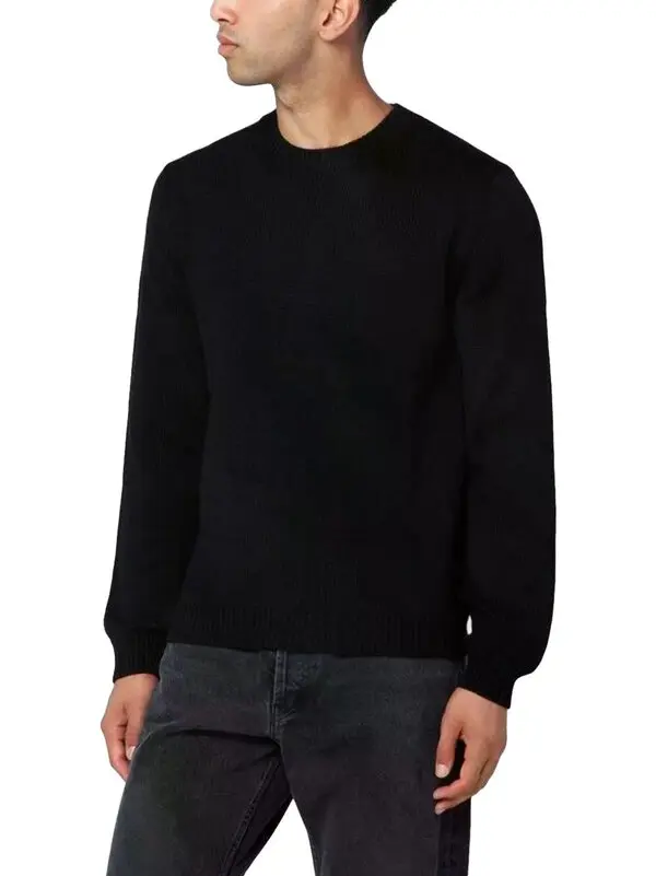 ROBERTO COLLINA Long-sleeve Crew Neck Sweater - Black