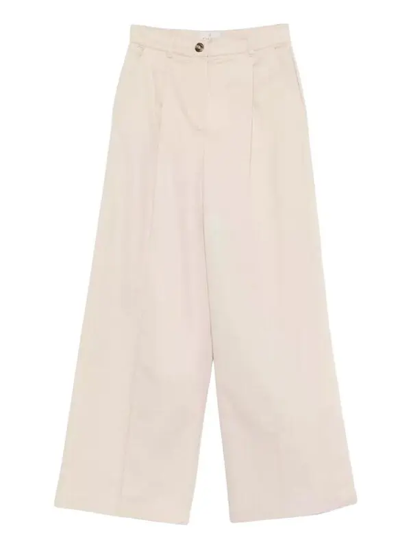 Marella Pleated Palazzo Pants - Neutrals