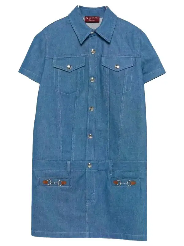 Gucci Denim Mini Dress - Blue
