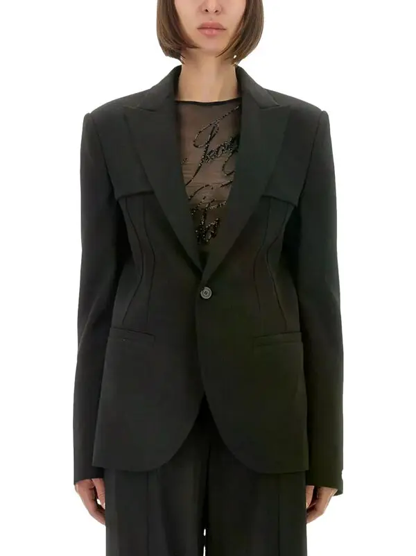 JEAN PAUL GAULTIER Peak-lapel Blazer - Black