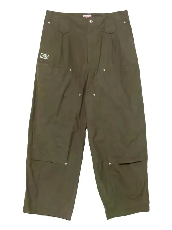 Kenzo Quilted Panel Trousers - Green