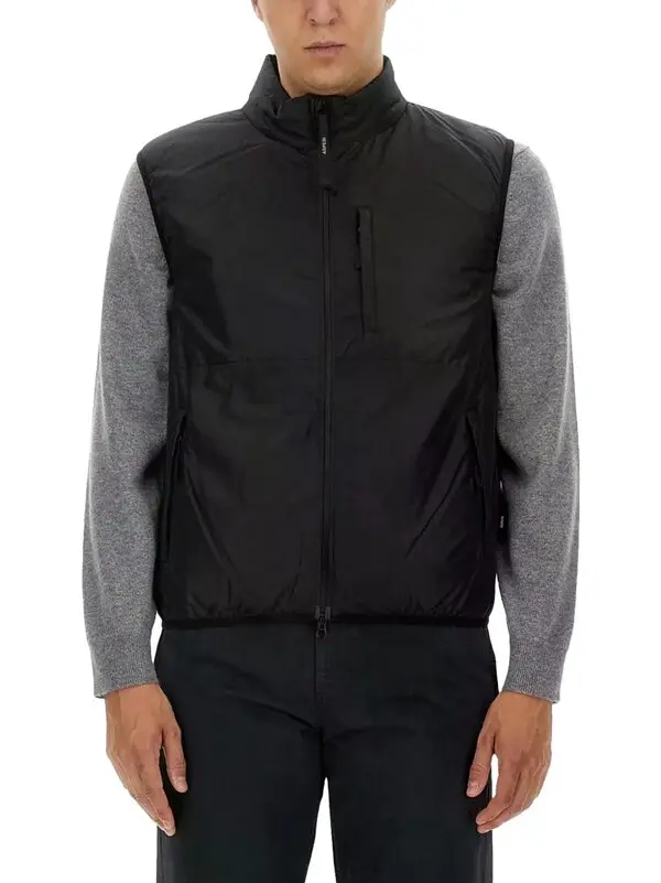 Aspesi High-neck Padded Vest - Black