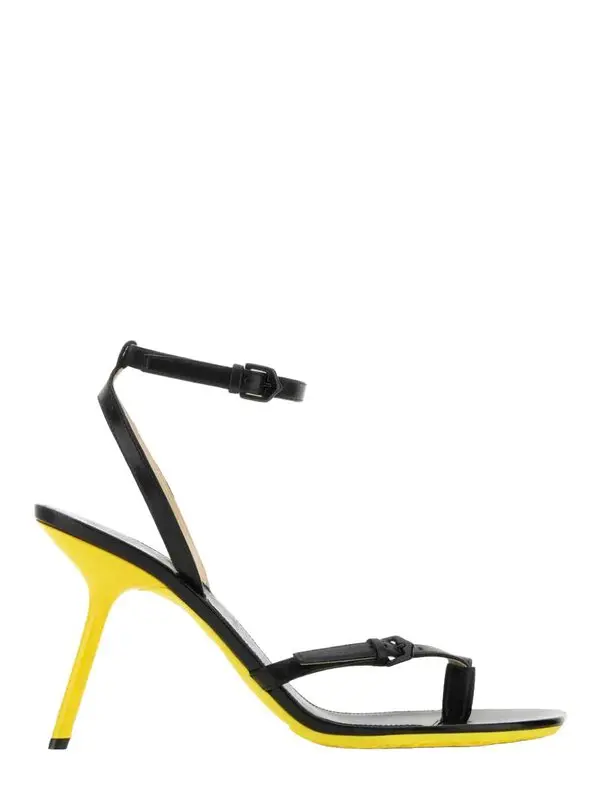 Loewe Petal Leather Sandals - Black