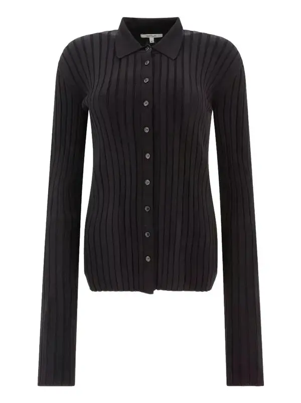 NENSI DOJAKA Ribbed-knit Shirt - Black