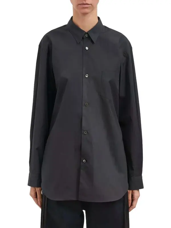 Junya Watanabe Chest-pocket Poplin Shirt - Black