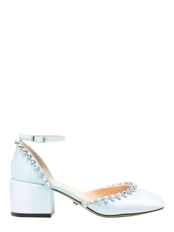 Mach & Mach Audrey Crystal Pumps - Blue