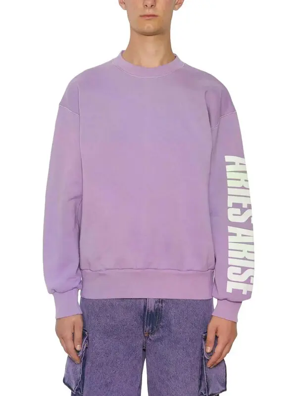 Aries Crew-neck Sweatshirt - Purple