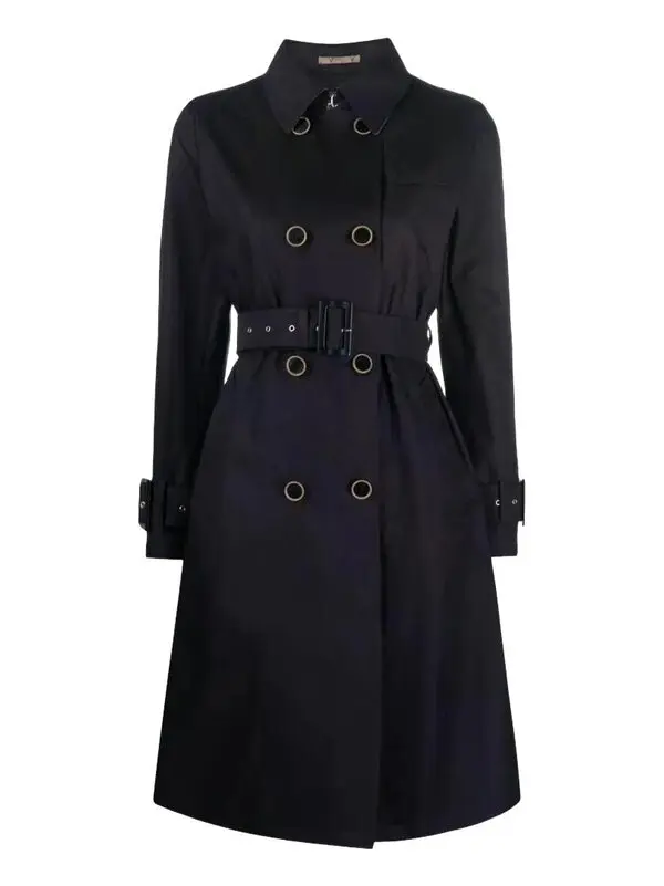 Herno Belted Double-breasted Trench Coat - Blue