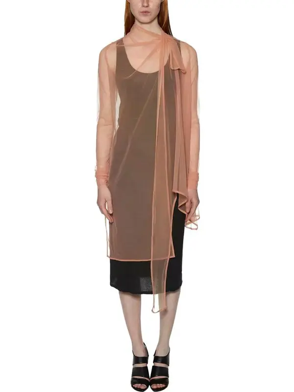 Rick Owens Stretch Tulle Coat - Pink