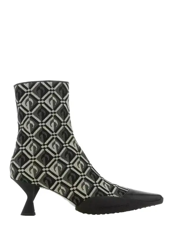 MARINE SERRE Moon Diamant Ankle Boots - Black