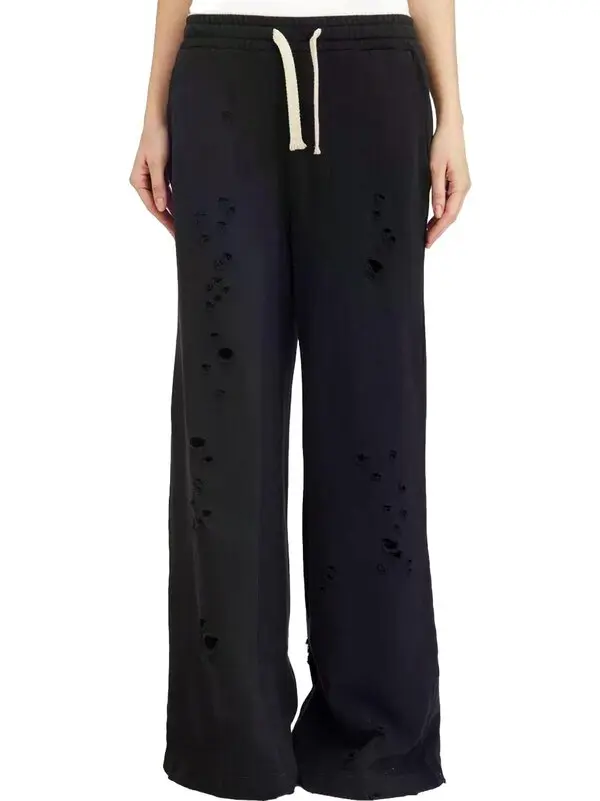 NOSTRA SANTISSIMA Distressed-effect Pants - Black