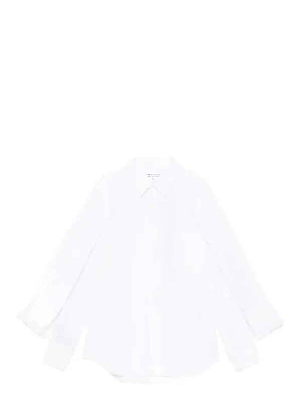 Comme Des Garçons Ruffled Cotton Shirt - White