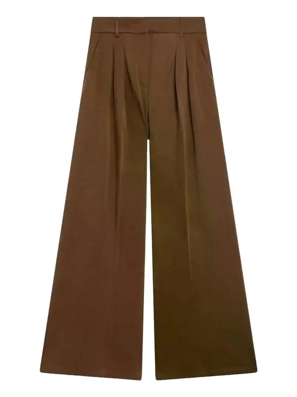 Max Mara Natale Pleated Trousers - Brown