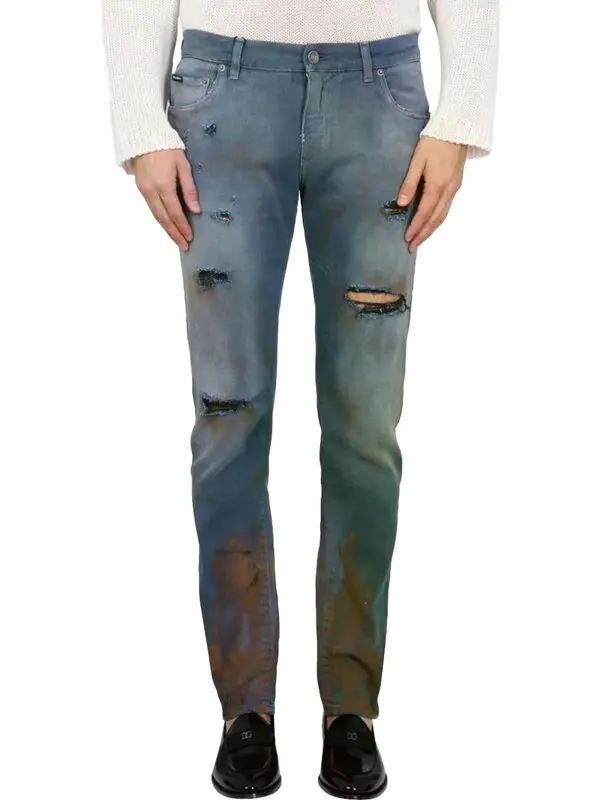 Dolce & Gabbana Ripped Jeans - Blue