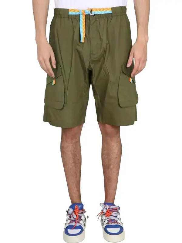 COUNTY OF MILAN Belted Cargo Shorts - Green