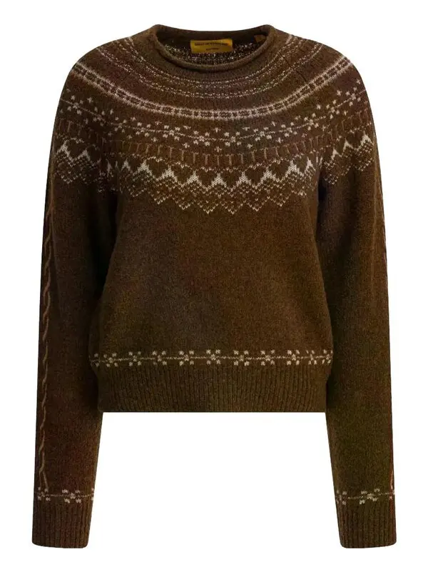 Guest In Residence Fair-isle Sweater - Brown