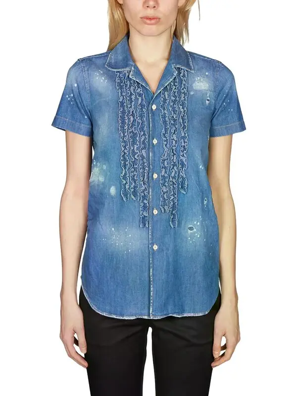 Dsquared2 Ruffled Shirt - Blue