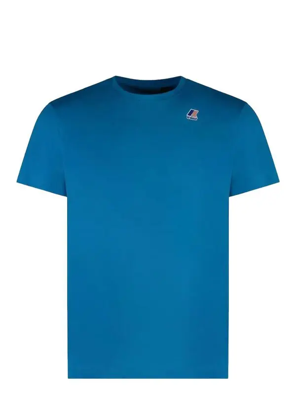 K-WAY Crew-neck Cotton T-shirt - Blue