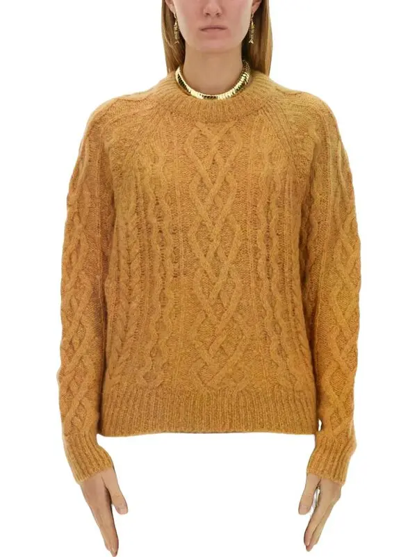 MARANT ETOILE Elka Cable-knit Sweater - Neutrals