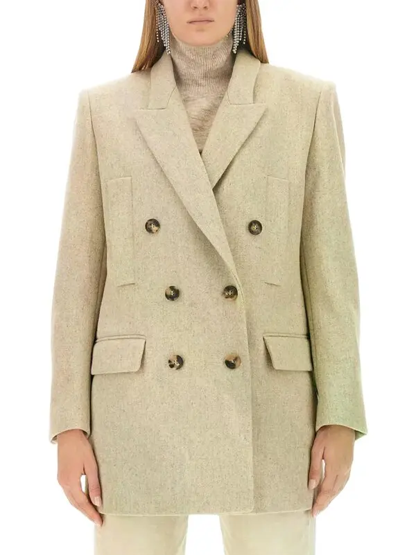Isabel Marant Floyd Double-breasted Coat - Neutrals