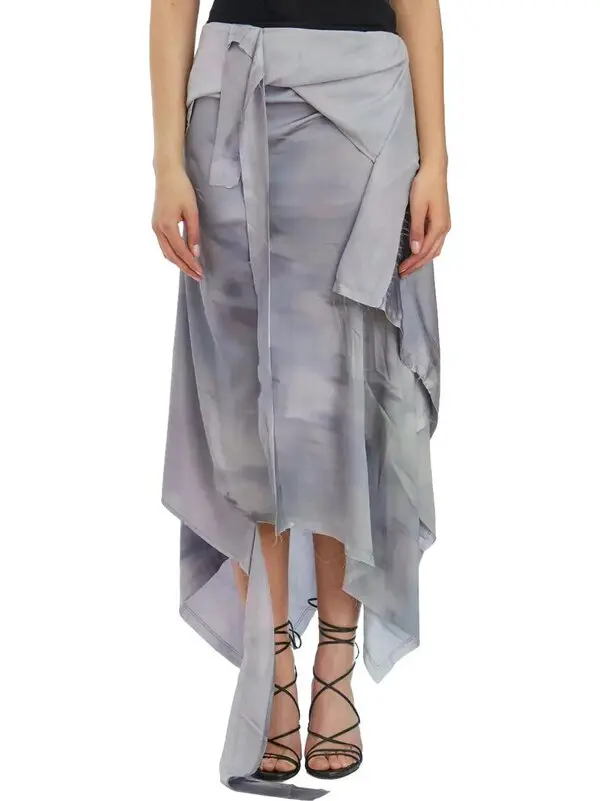 Ottolinger Draped Midi Skirt - Grey