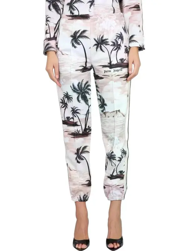 Palm Angels Island Print Track Pants - Neutrals