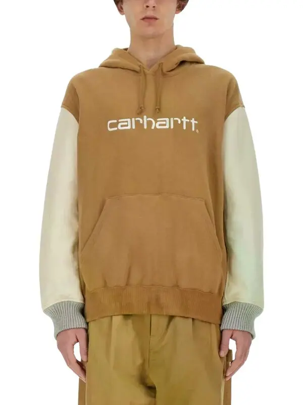 Junya Watanabe X Carhartt Colour-block Hoodie - Brown