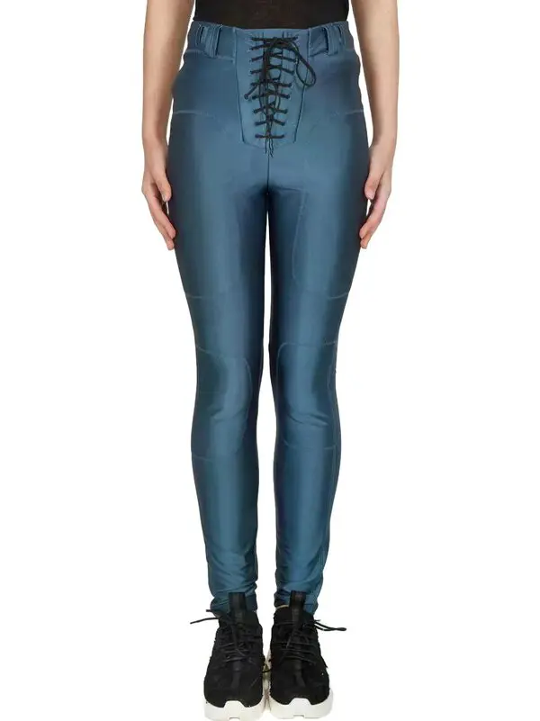 Ben Taverniti Lace-up Leggings - Blue