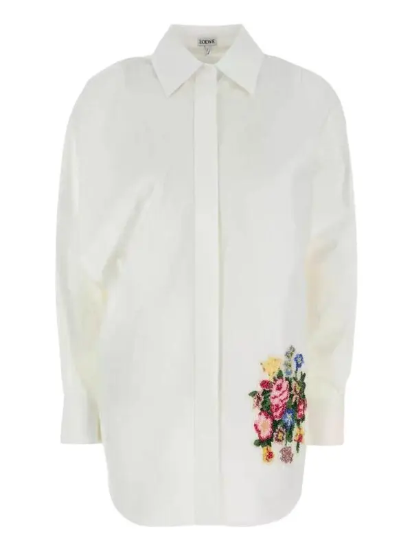 Loewe Floral Poplin Shirt - White