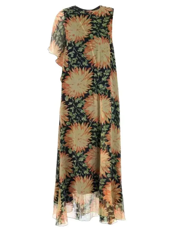 Loewe Floral-print Silk Dress - Yellow