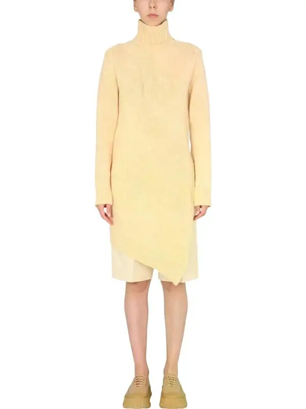 JIL SANDER Long-sleeve Asymmetric Sweater - Neutrals