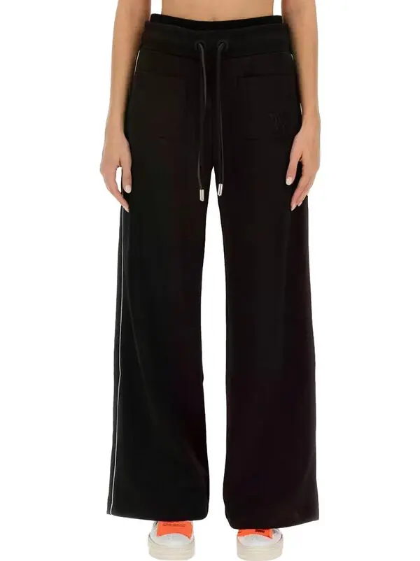 Off-White Drawstring Piping Trousers - Black