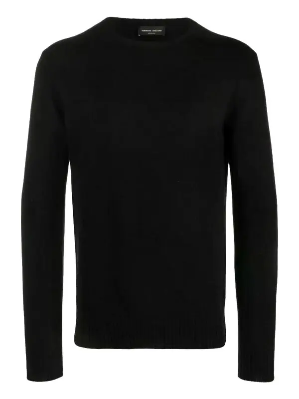 ROBERTO COLLINA Crew-neck Merino Sweater - Black