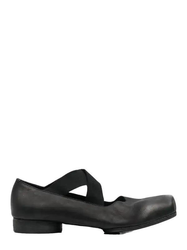 UMA WANG Criss-cross Strap Ballet Flats - Black