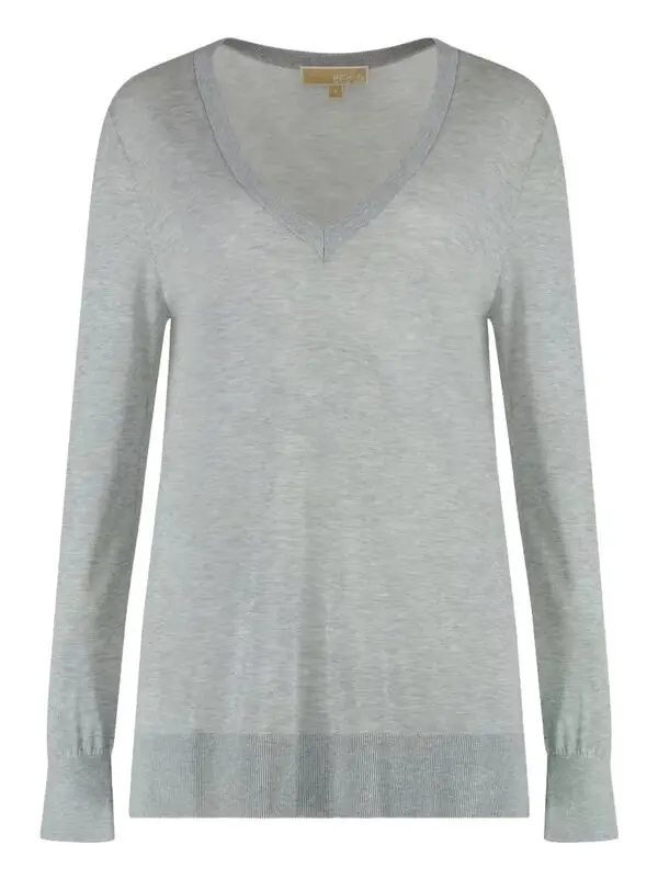 Michael Kors V-neck Long-sleeve Sweater - Grey