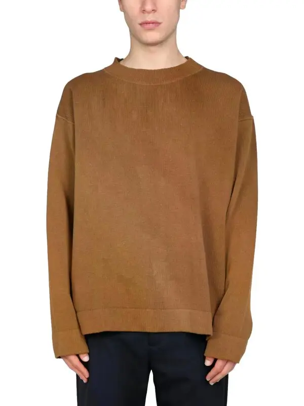 MARGARET HOWELL Crew-neck Sweater - Brown