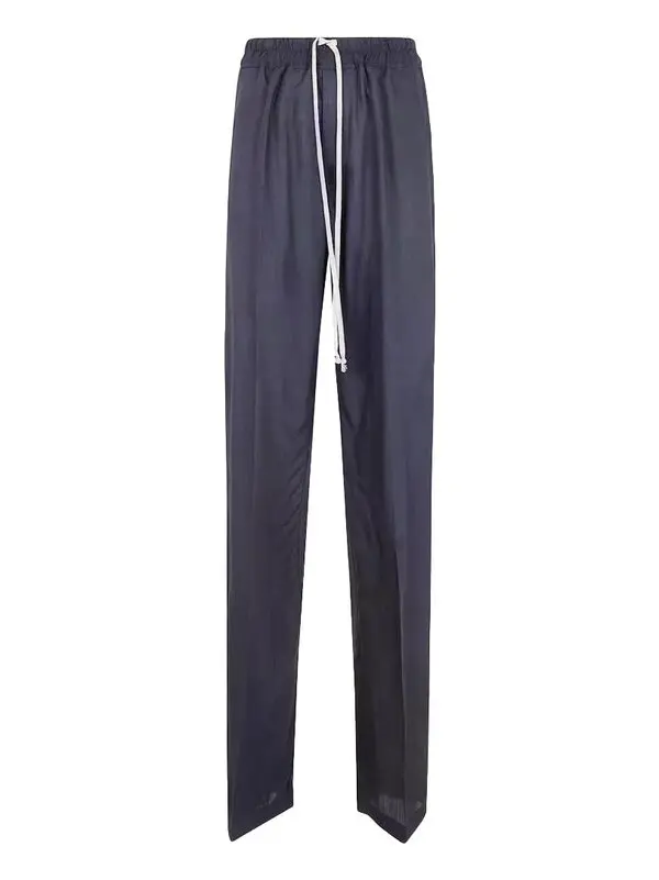 Rick Owens Drawstring Cotton Trousers - Black