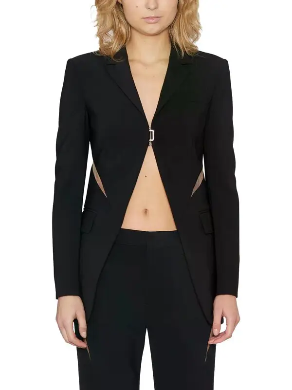 Dsquared2 Single-breasted Jacket With Cut-out Detail - Black