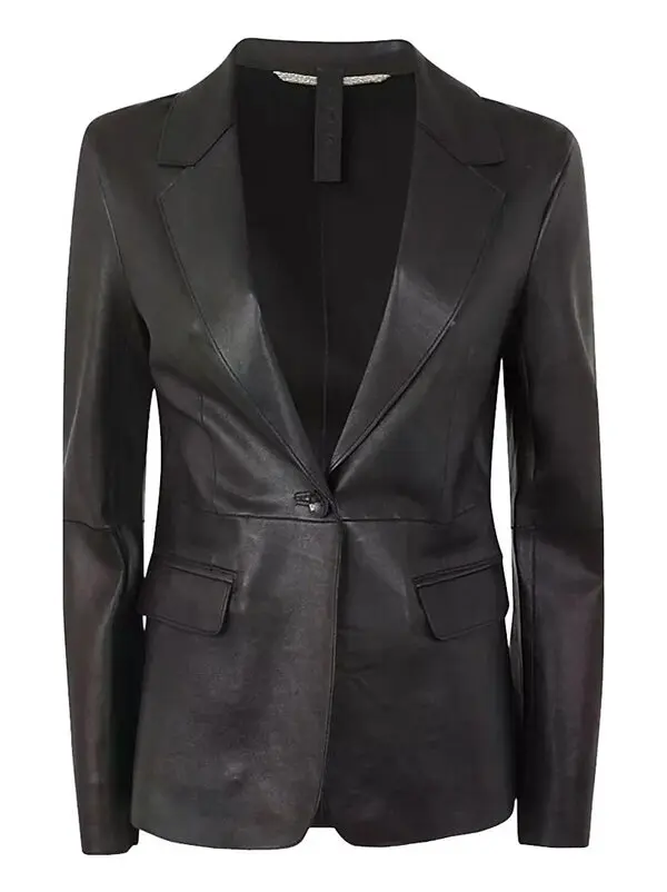 THE JACKIE LEATHERS Lucy Leather Blazer - Black