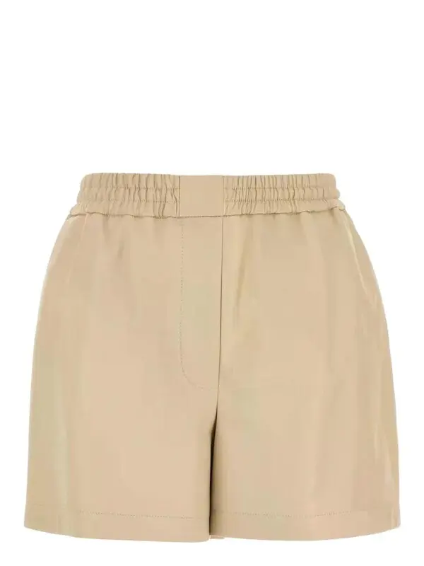 Loewe Leather Shorts - Neutrals