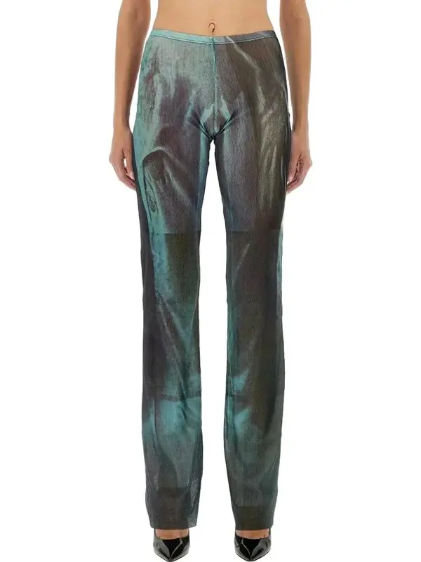 JEAN PAUL GAULTIER Metallic-effect Trousers - Black