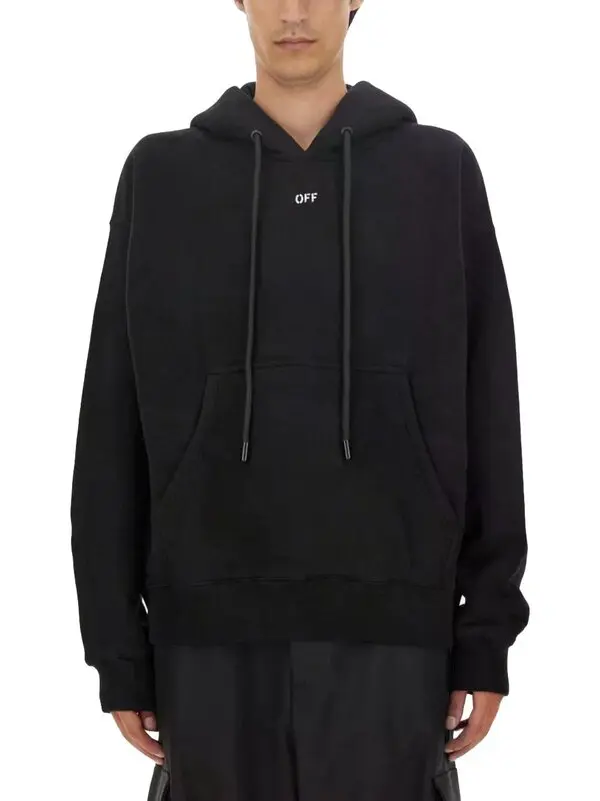 Off-White Logo-print Hoodie - Black