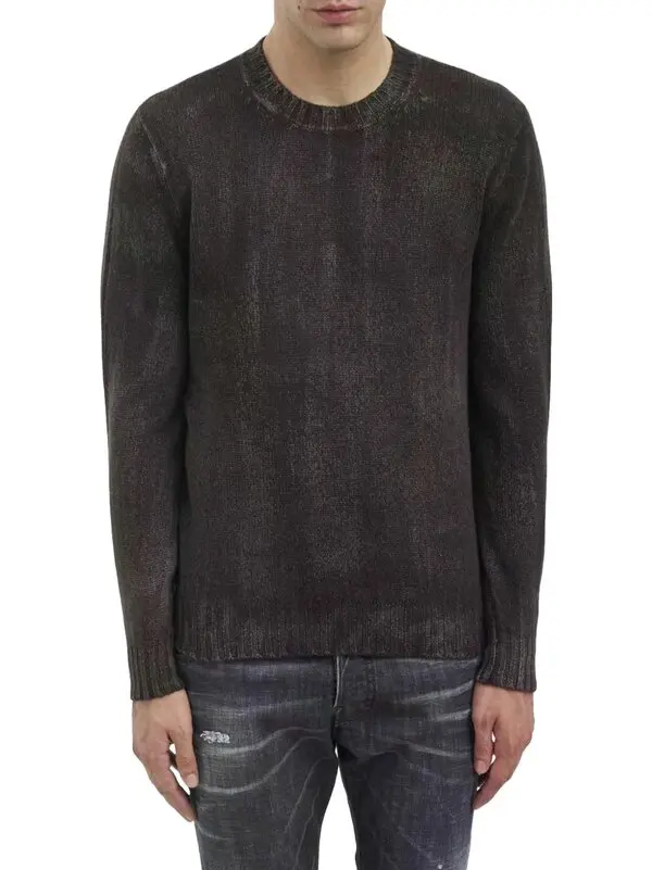 Avant Toi Crew Neck Cashmere Sweater - Brown