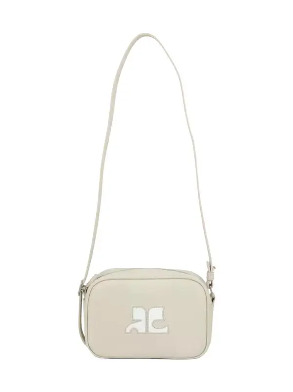 COURREGES Logo-detail Shoulder Bag - Neutrals