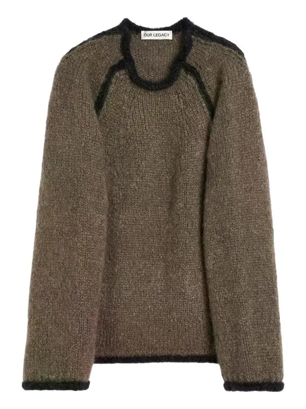 Our Legacy Contrasting-trim Sweater - Grey
