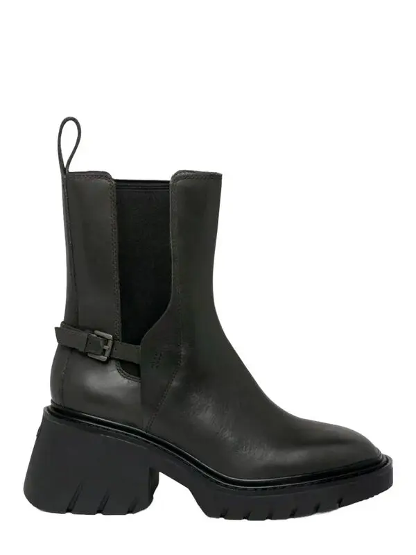 Ash Buckle Strap Boots - Black