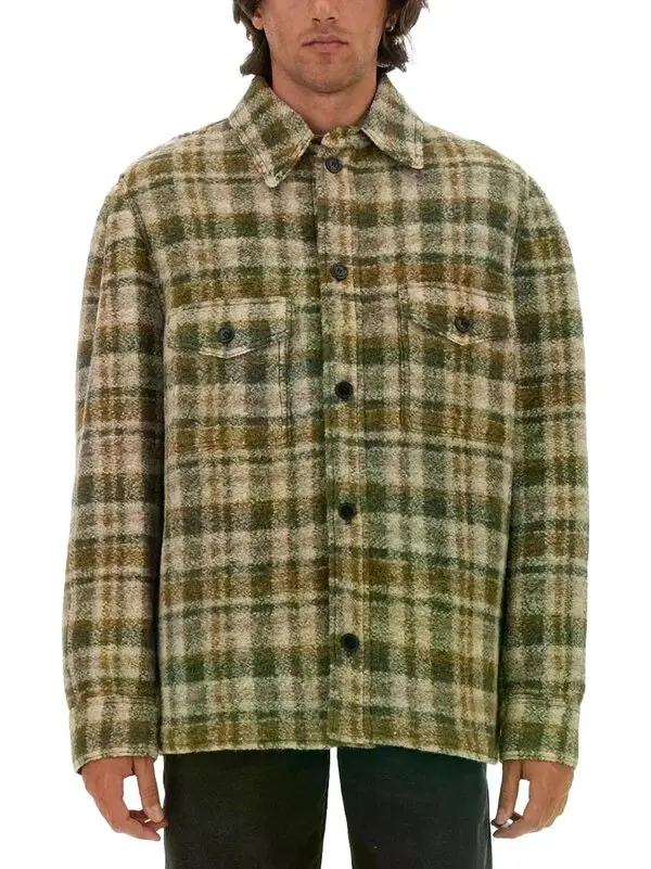 MARANT Kervon Plaid Pocket Shirt - Neutrals