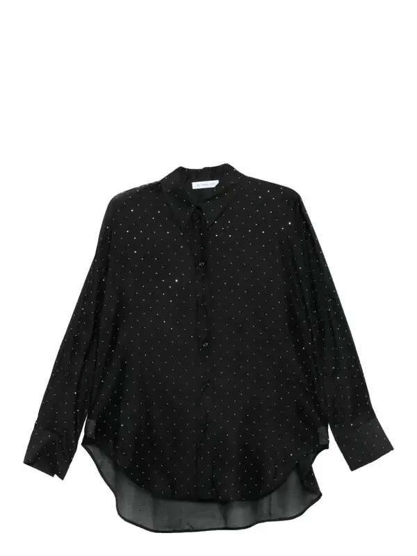MANUEL RITZ Embellished Collared Shirt - Black