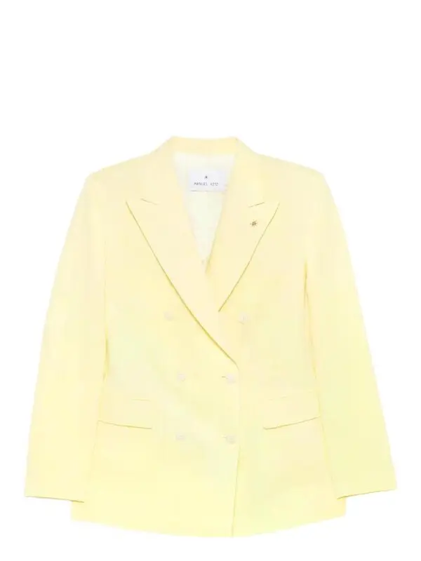 MANUEL RITZ Double-breasted Jacket - Yellow